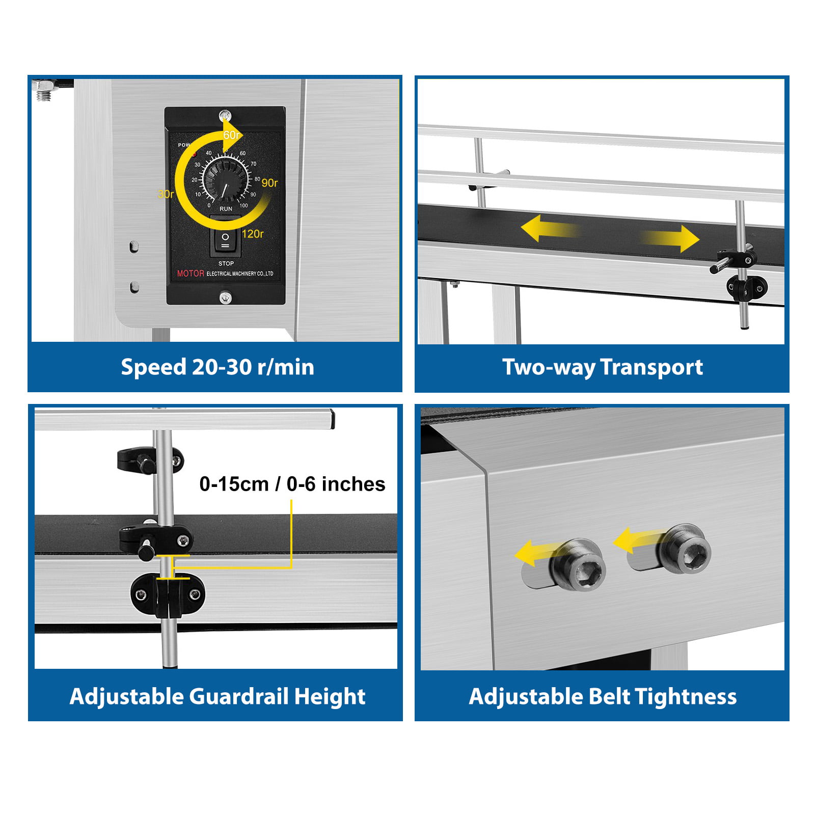 For Dirt Rusopobe PVC Belt Conveyor 50/70cm Length, Industrial ...