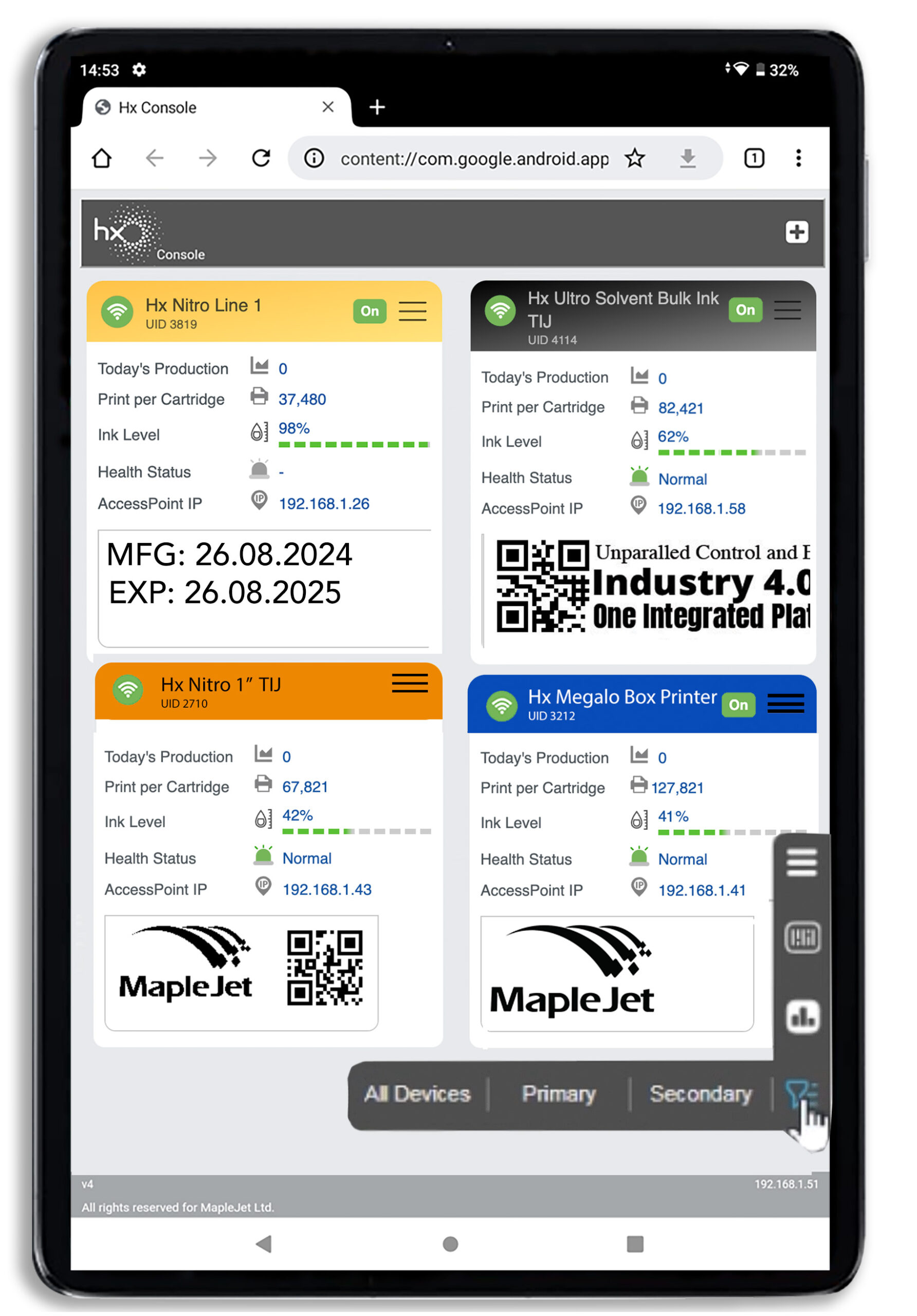 New Hx Console Version 8: Simplifying Printer Management - MapleJet